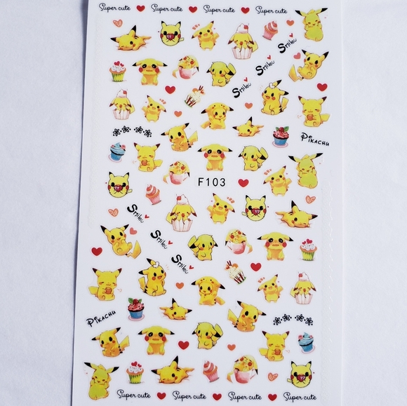Makeup | 415 Pokemon Pikachu Nail Art Stickers | Poshmark